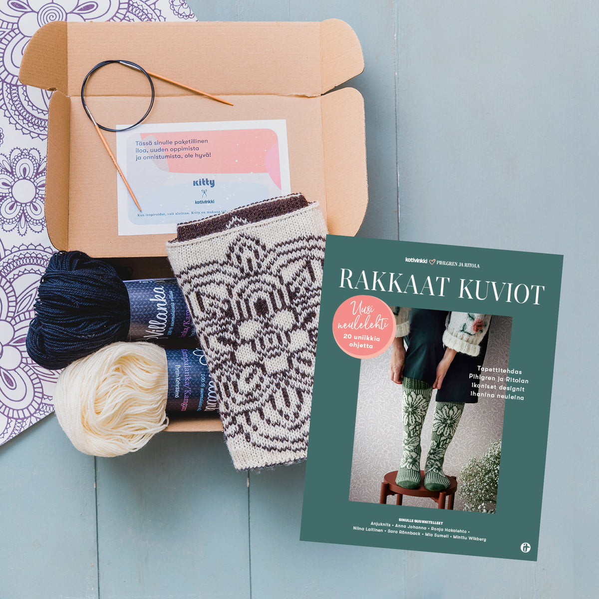 Neulojan toiveboksi: Rakkaat kuviot -neulelehti & Kotivinkin Kitty ...