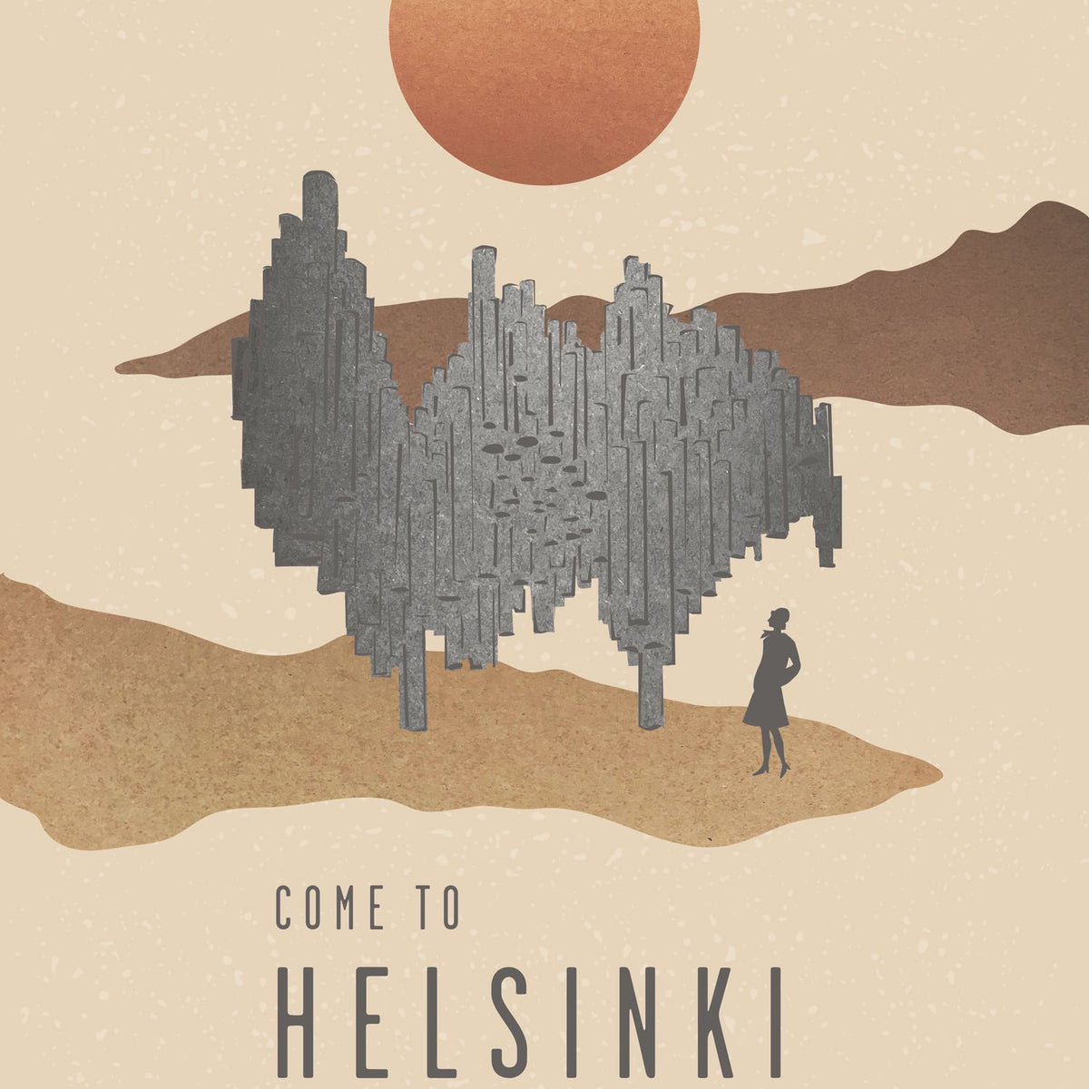 Modern Helsinki by Henna Gaus, juliste 50x70cm | Kotona-kaupat