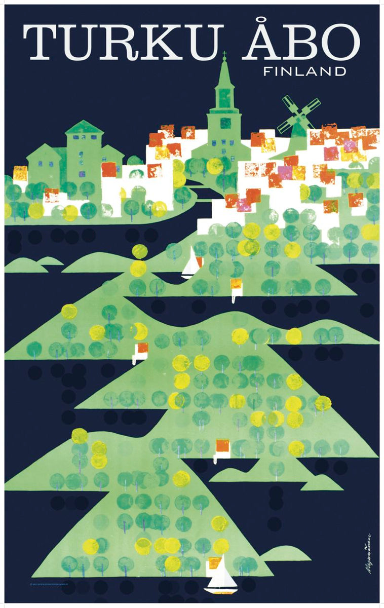 Turku-Åbo by Mykkänen, juliste 62x98cm | Kotona-kaupat